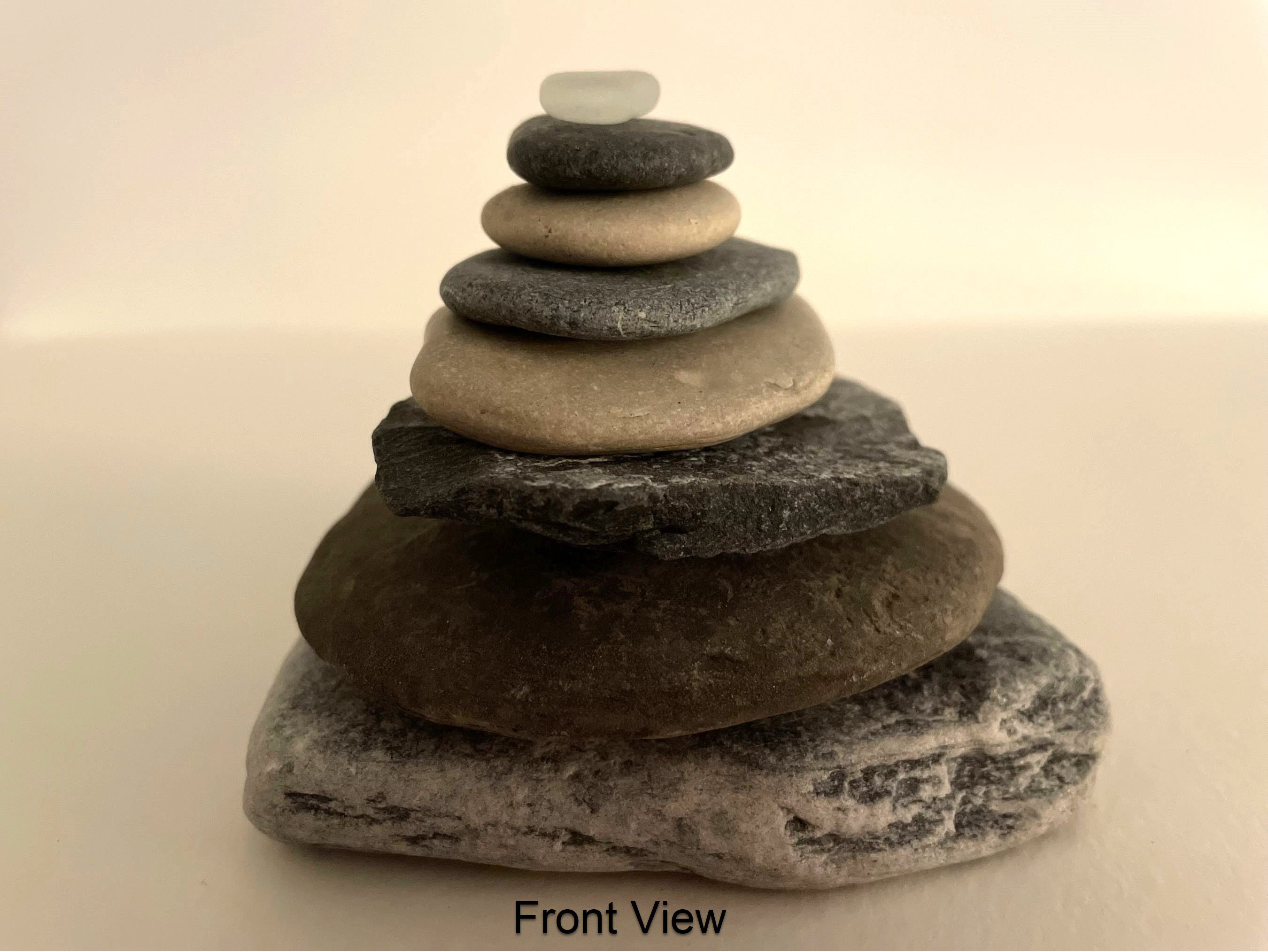 Beach Stonerock Cairns With Beach Glass, Rock Cairn, Stone Art, Unique ...