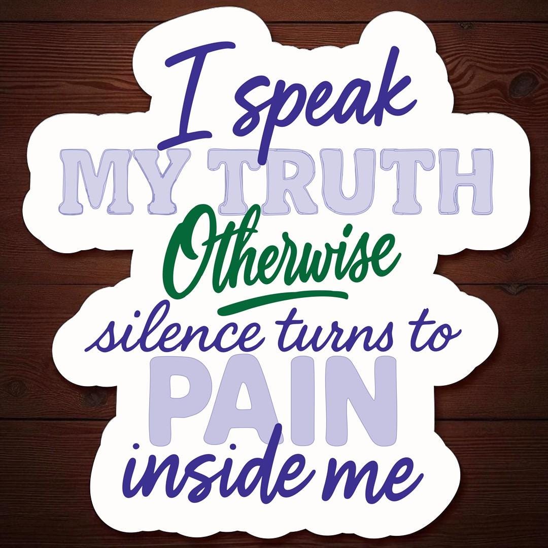 Motivational Quote Sticker: I Speak My Truth - Water Resistant Laptop ...