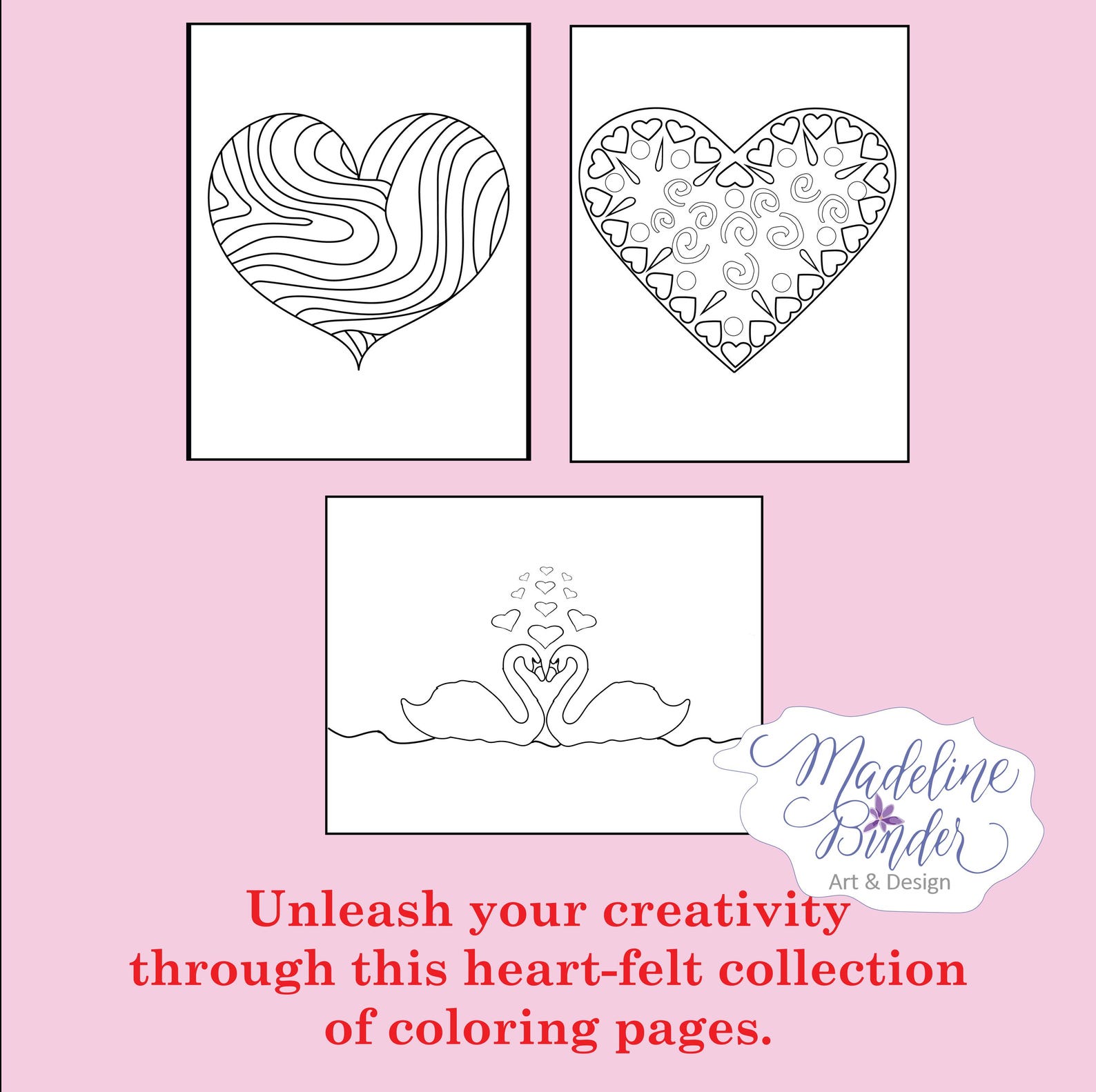 Printable Valentine’s Coloring Pages . Adults & Kids Activity . Ready ...