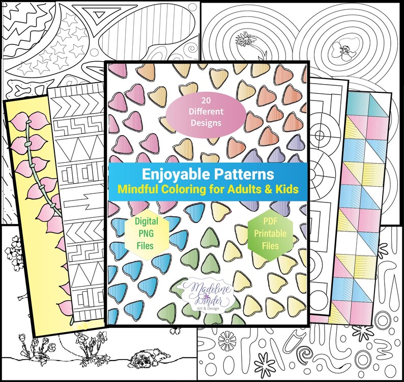 20 Enjoyable Coloring Patterns . Printable & Digital Designs ...