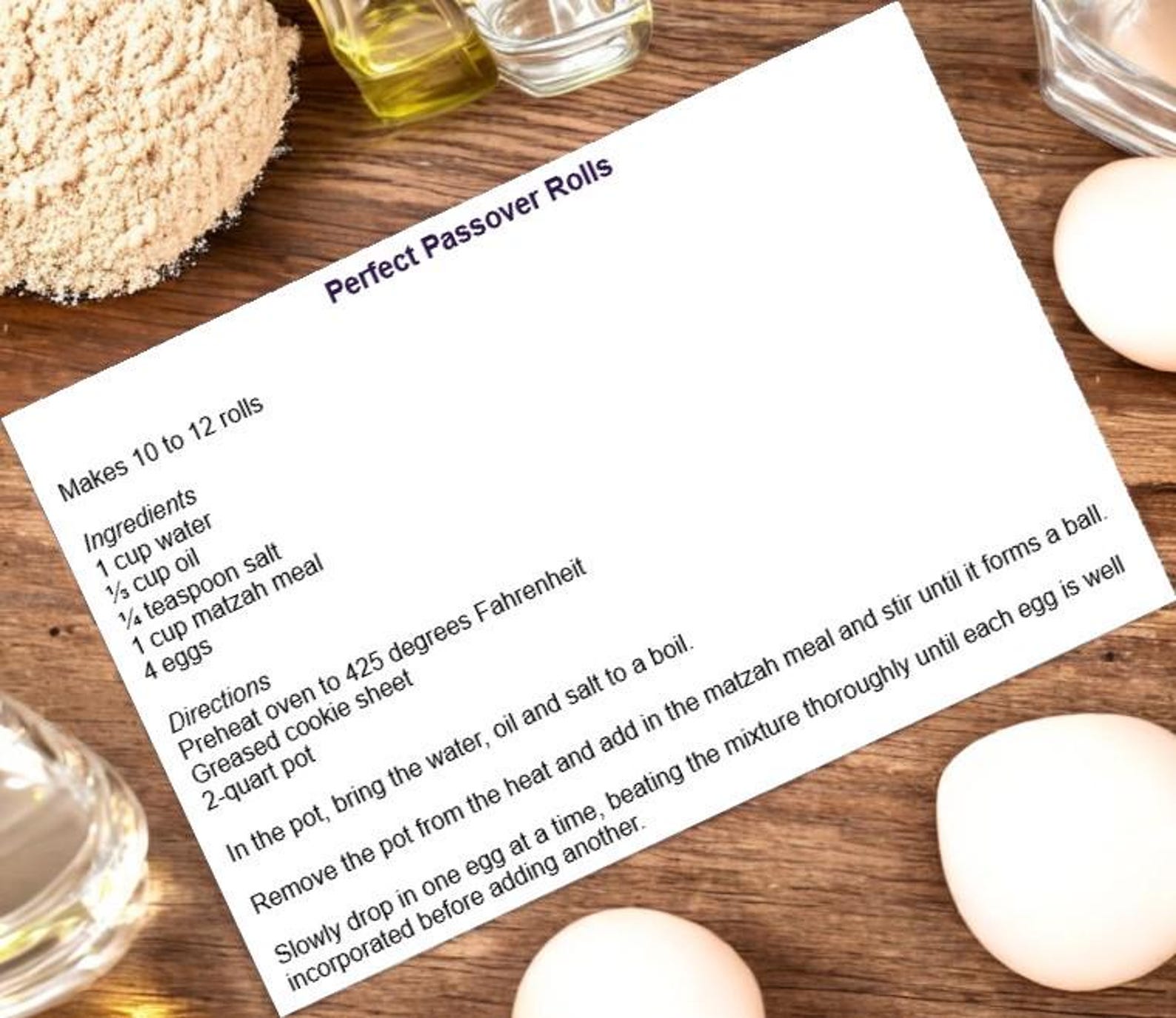 Healthy Passover Cookbook: Kosher Holiday Recipes (digital Download) - Etsy