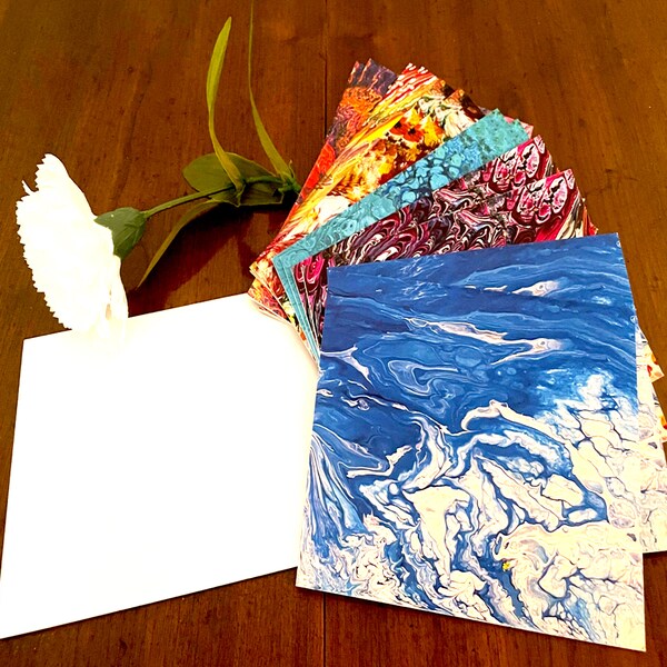 Acrylic Pour Cards - Etsy