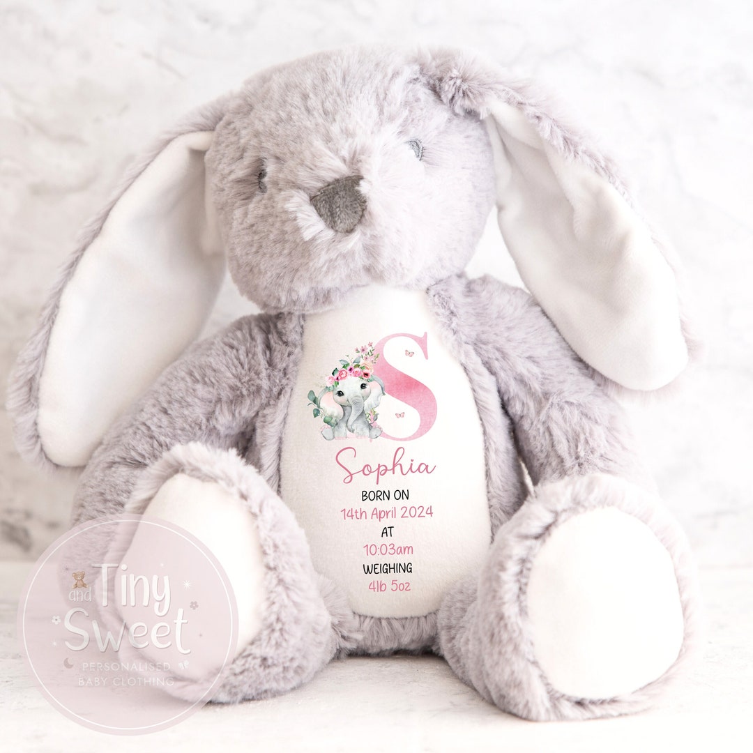 Personalised New Baby Soft Toy, New Birth Gift, New Baby Gift, Newborn ...