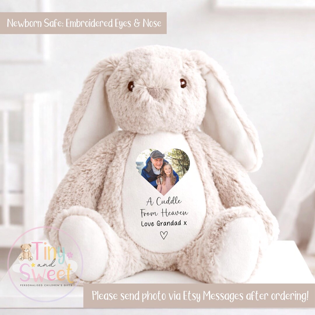 A Cuddle From Heaven , Memory Bunny Photo Keepsake, Remembrance Gift ...
