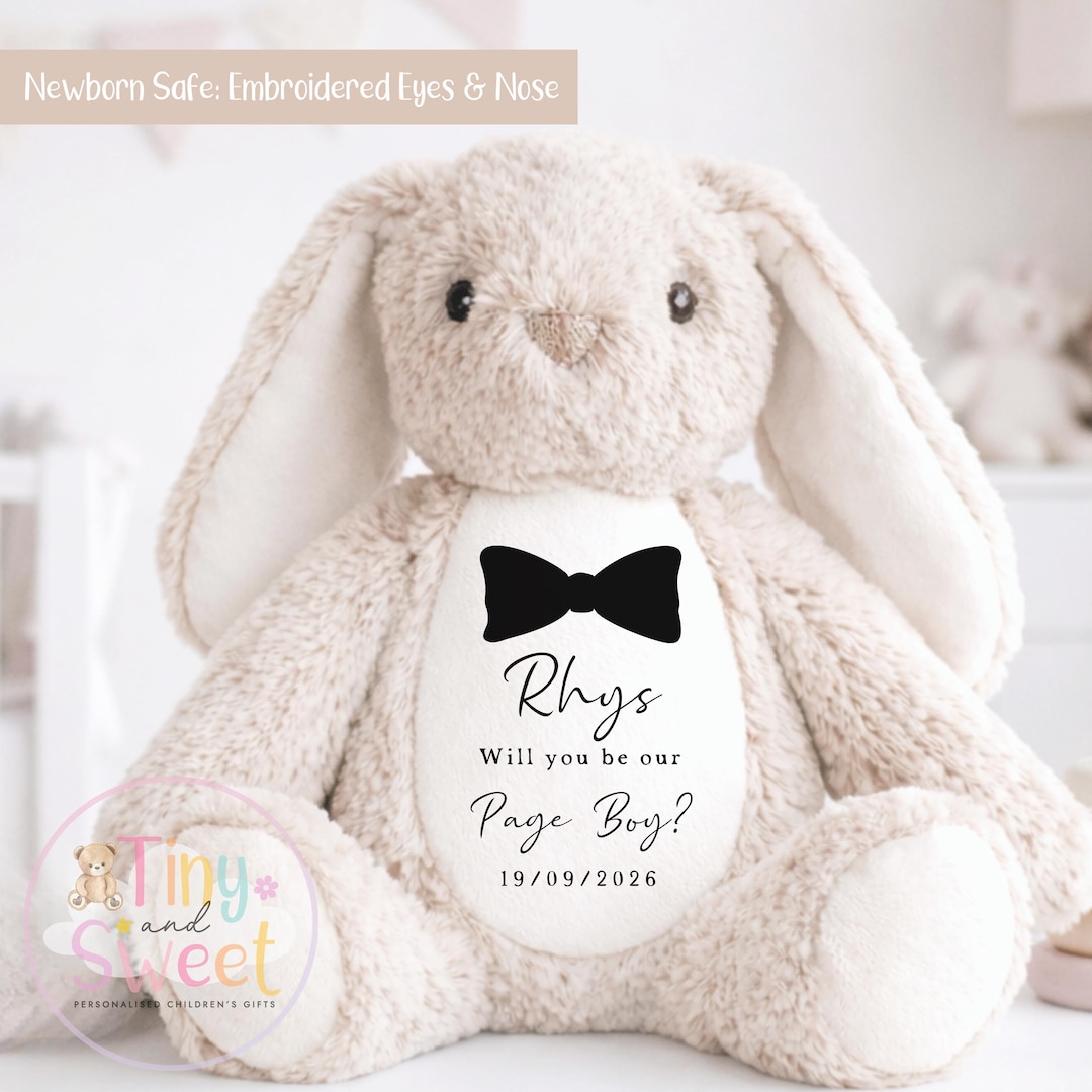 Personalised Page Boy Bunny, Page Boy Gift, Will You Be My Page Boy ...