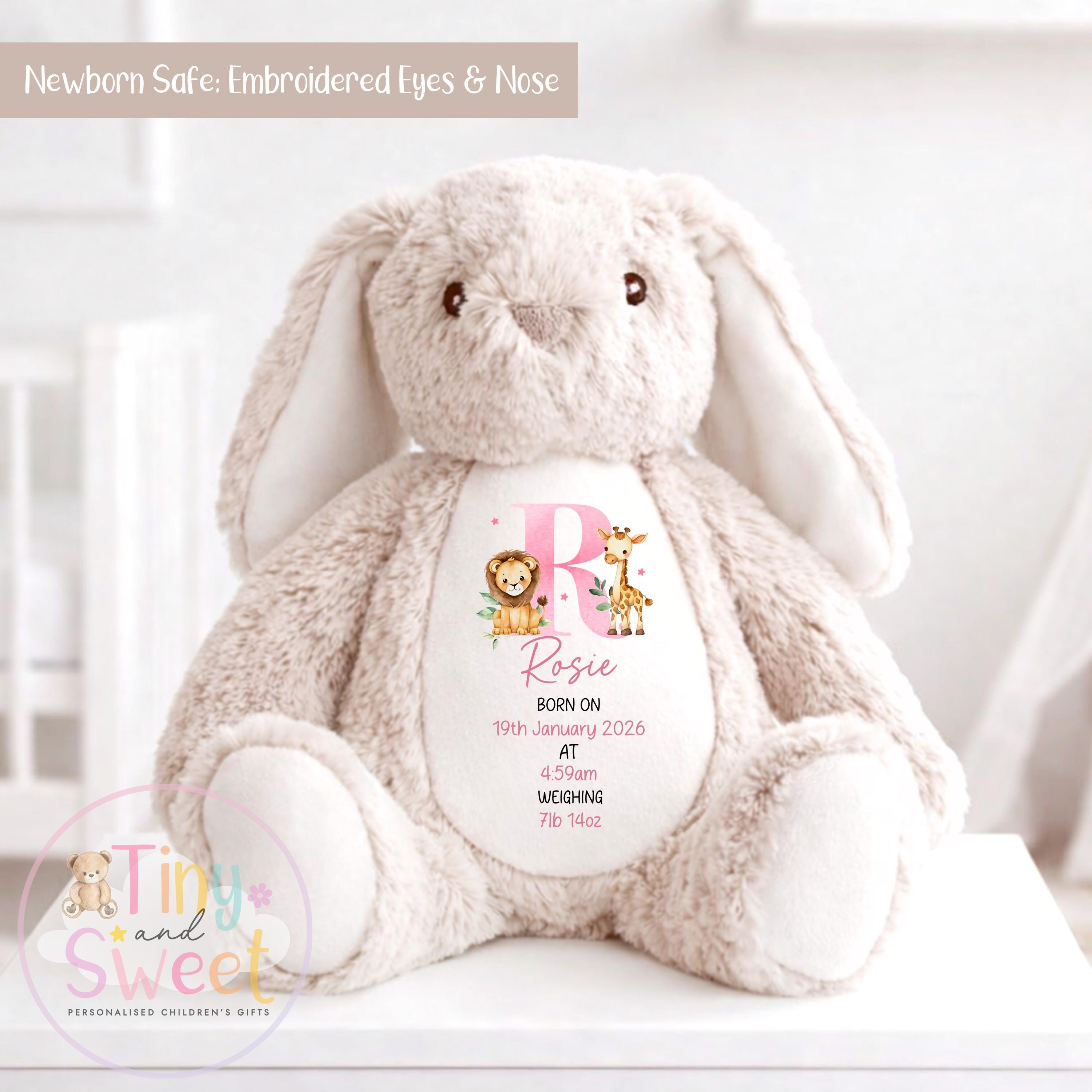 Personalised New Baby Soft Toy, New Birth Gift, New Baby Gift, Newborn ...
