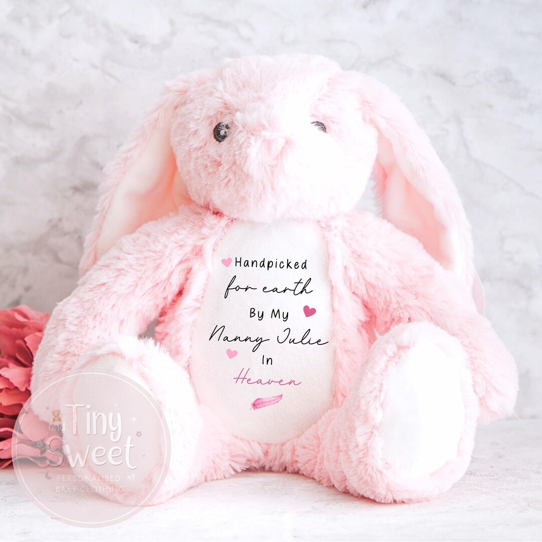 Personalised Memory Teddy, Memorial Keepsake, Handpicked By, Memory ...
