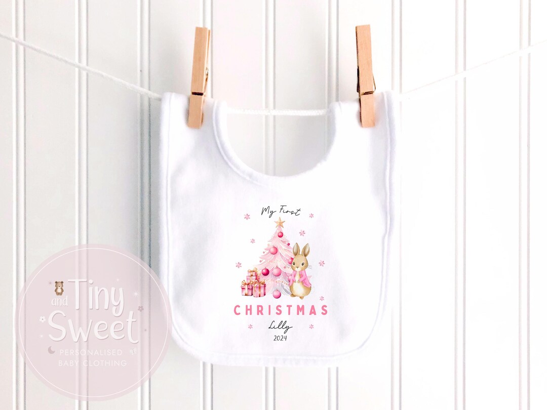 First Christmas Bib, My 1st Christmas , Personalised Christmas Bib ...