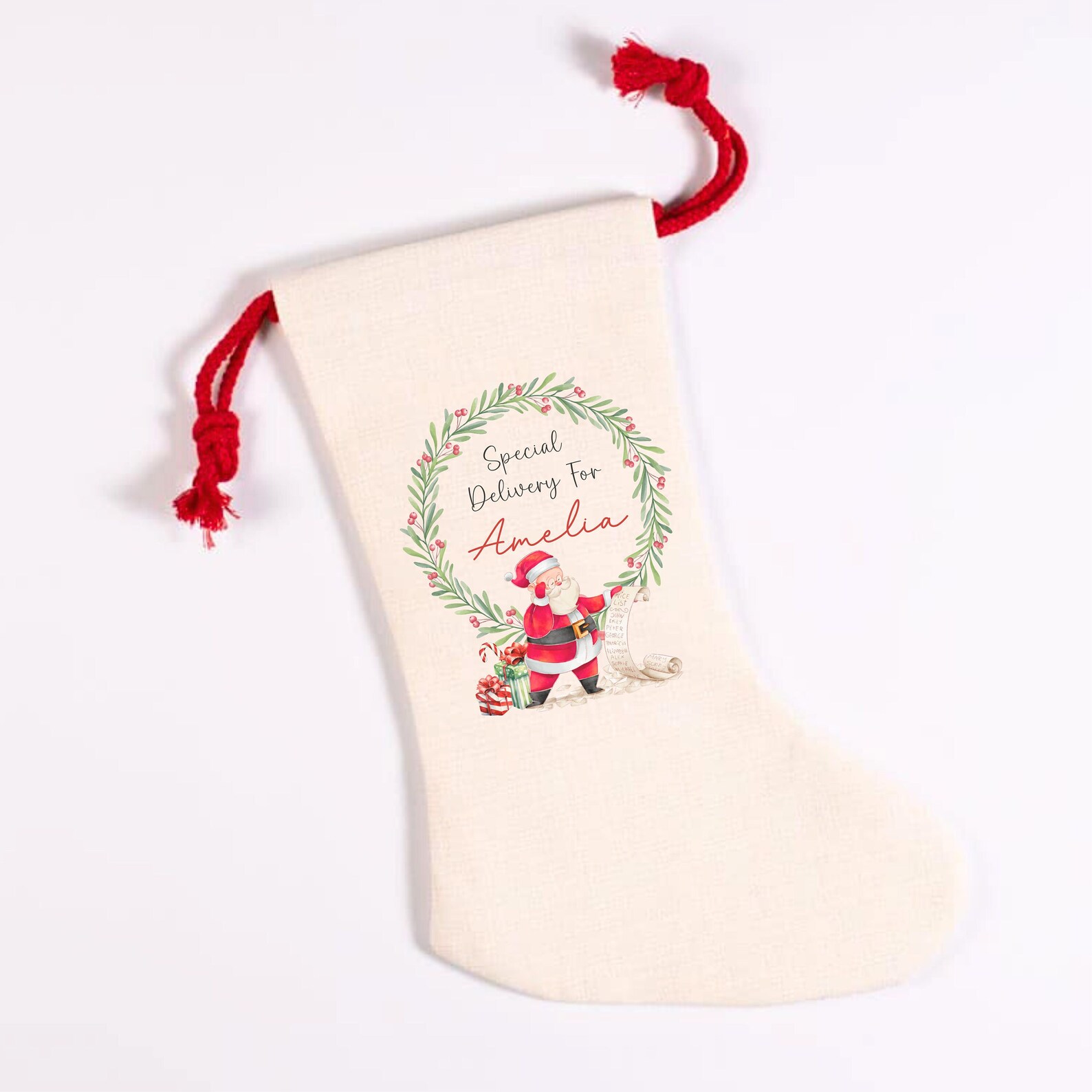 Personalised Christmas Stocking, Santa Sack, Christmas Eve, Christmas ...