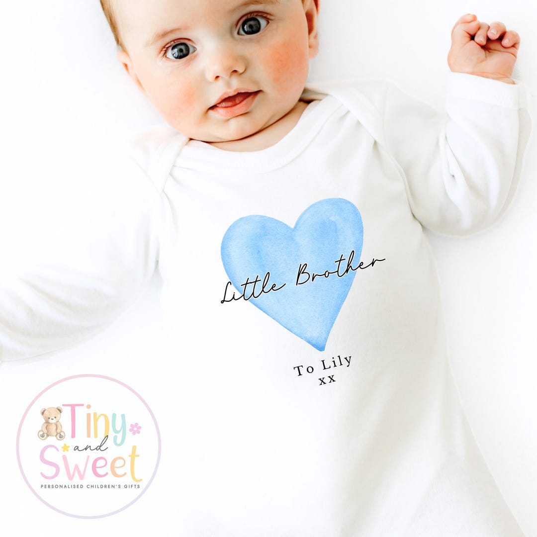 Little Brother Sleepsuit, Big Brother, Little Brother, Pastel Little ...