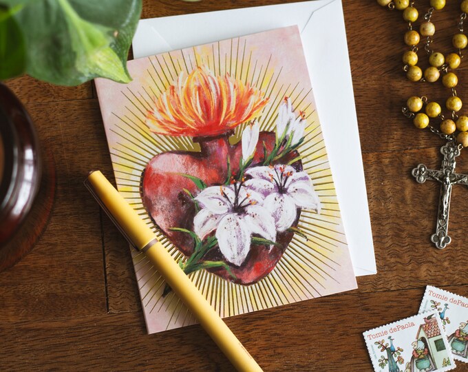 Chaste Heart of St. Joseph Card, Joseph Heart Gift, St. Joseph Fine Art ...