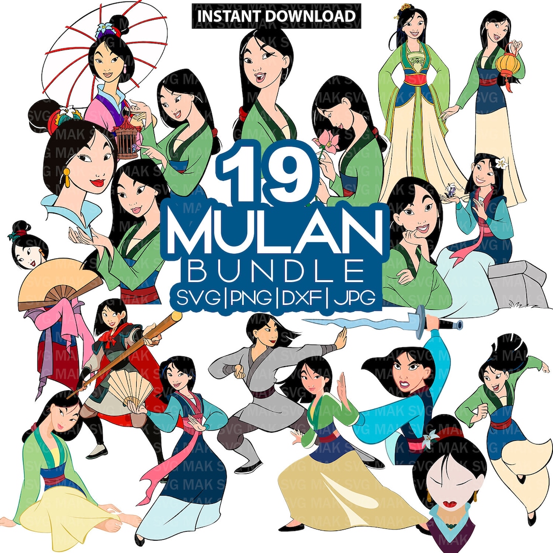 Mulan Svg, Disney Princess, Mulan for Girls Svg, Disney Svg, Princess ...