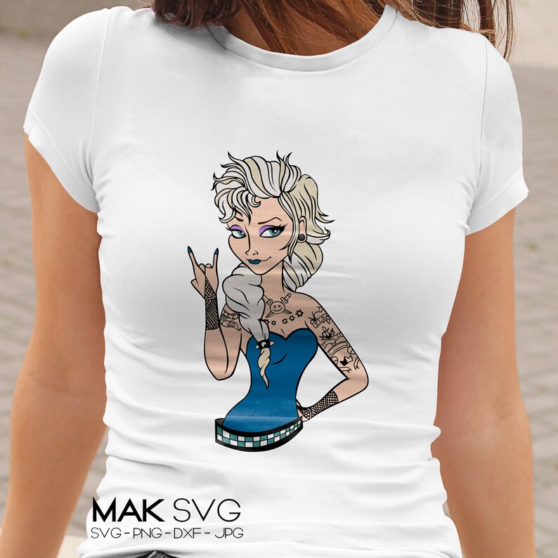 Elsa Punk Svg, Frozen Svg, Elsa Svg, Frozen Cut File, Frozen Cricut ...