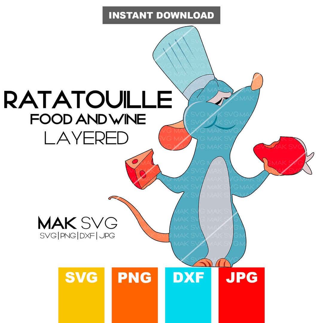 Remy Ratatouille SVG, Remy Svg, Ratatouille Svg, Food and Wine Svg ...
