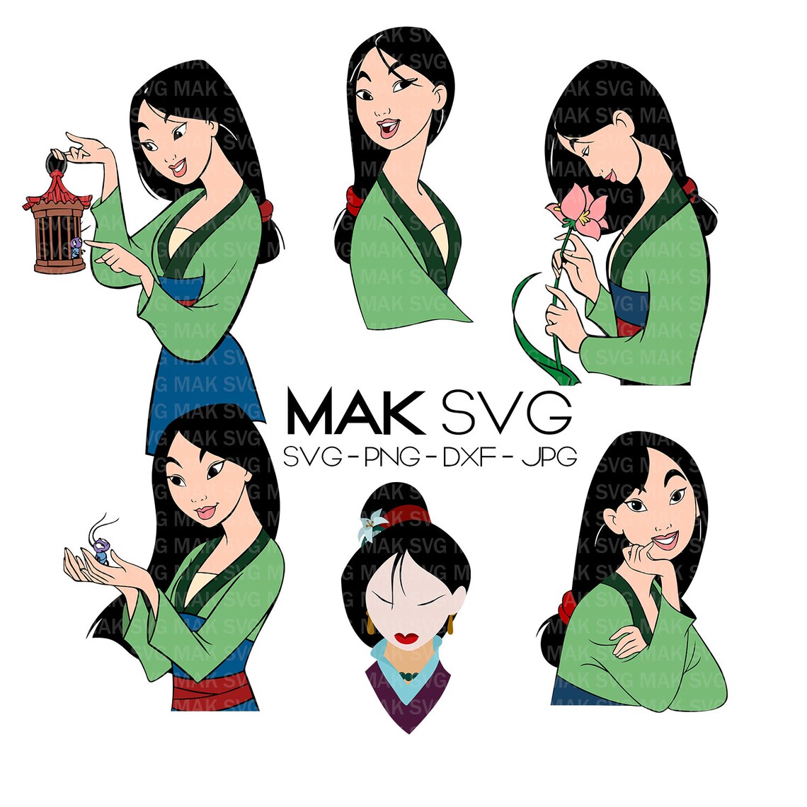 Mulan Svg, Disney Princess, Mulan for Girls Svg, Disney Svg, Princess ...