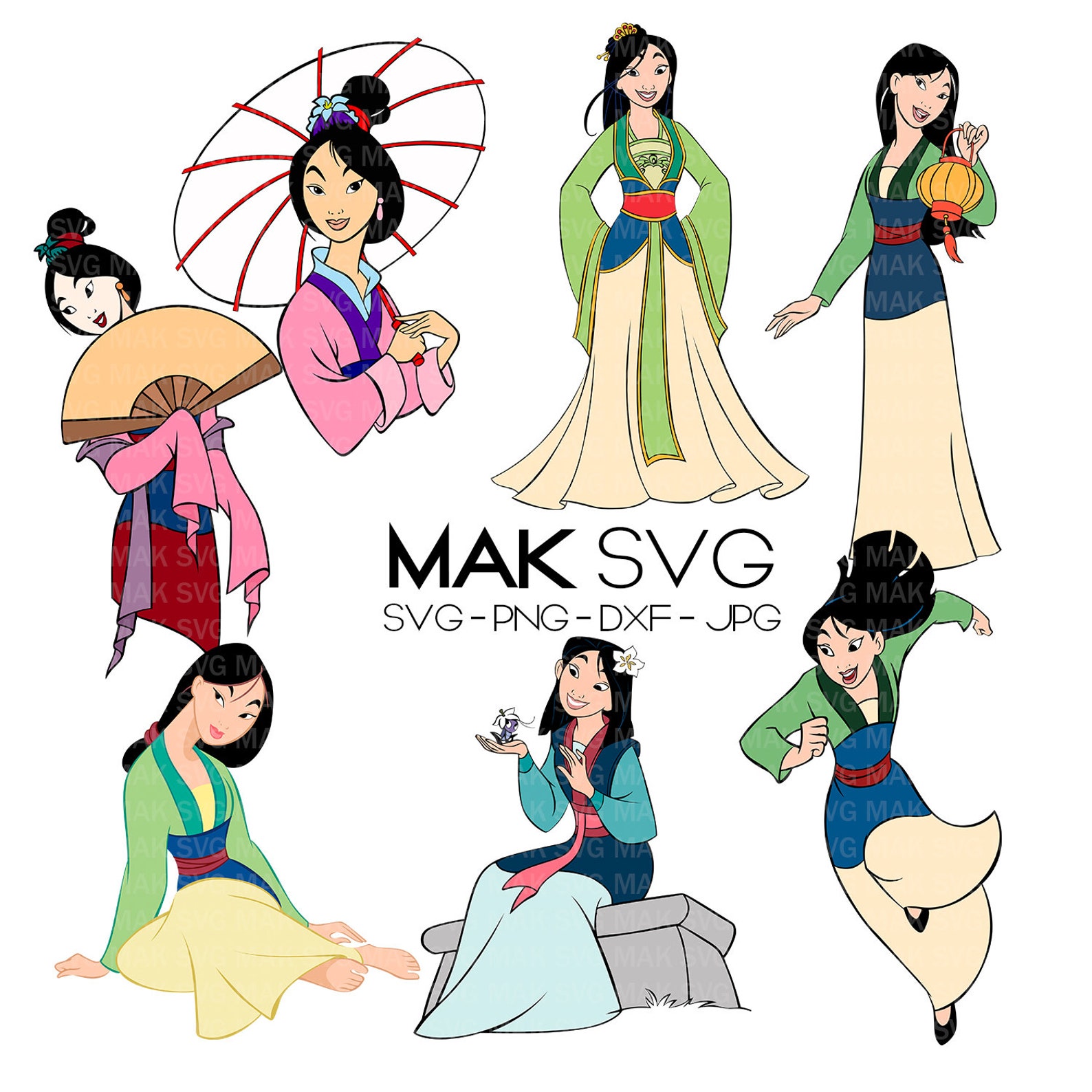 Mulan Svg, Disney Princess, Mulan for Girls Svg, Disney Svg, Princess ...