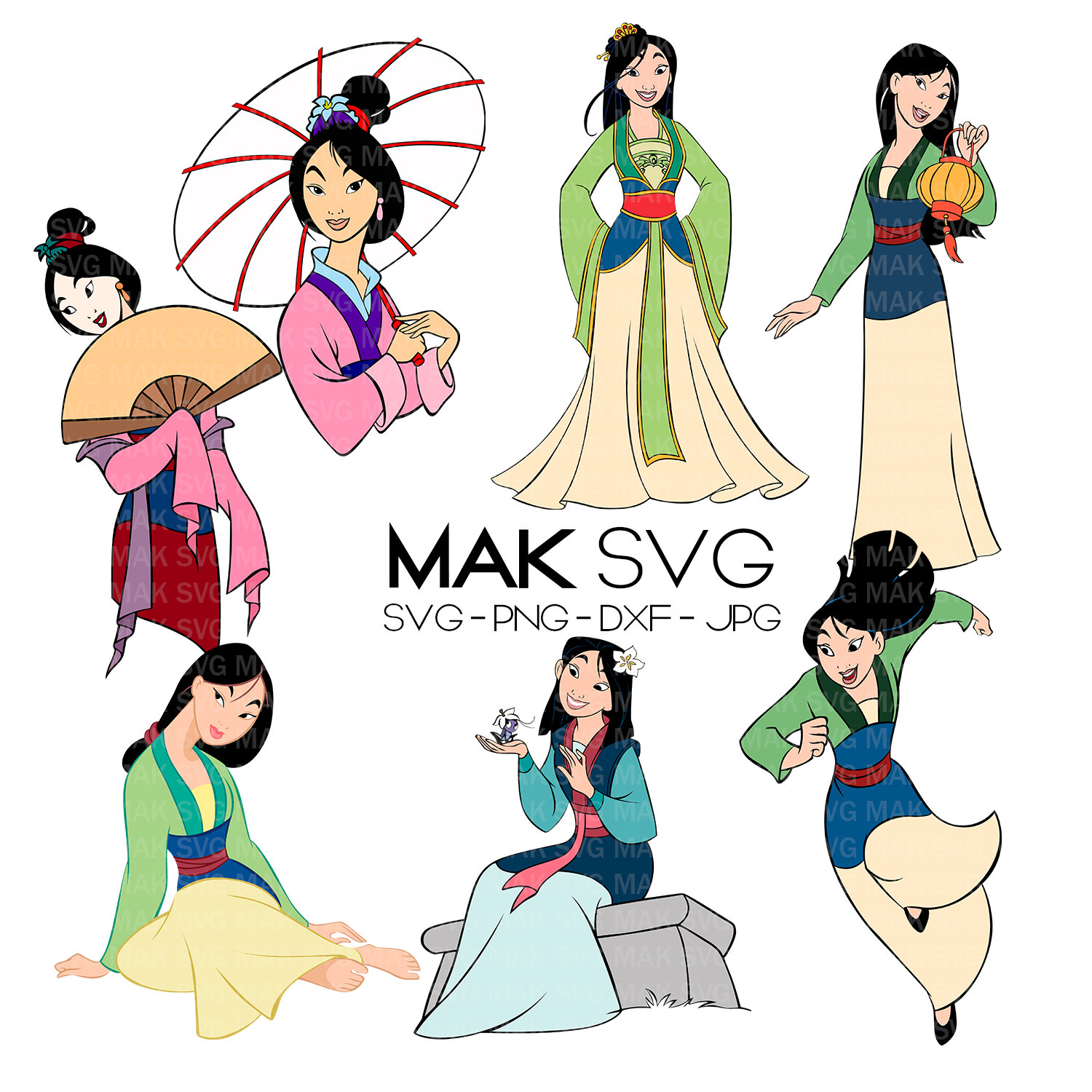 Mulan Svg, Disney Princess, Mulan for Girls Svg, Disney Svg, Princess ...