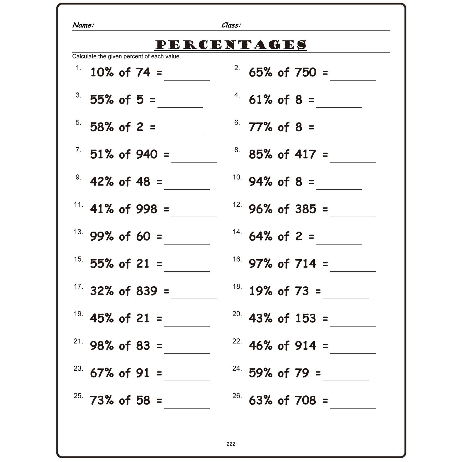 6 Grade Math Worksheet,math for Kids,homeschool Education,instant ...