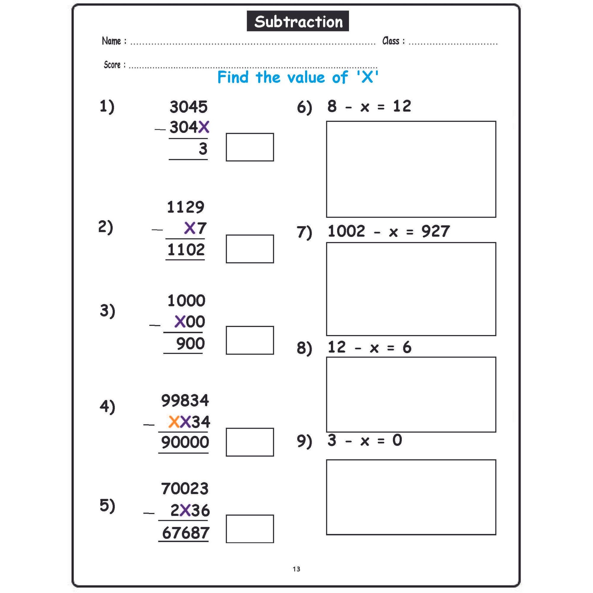 Math for Kids,math Worksheet,4 Grade Math,home Math Practice,instant ...