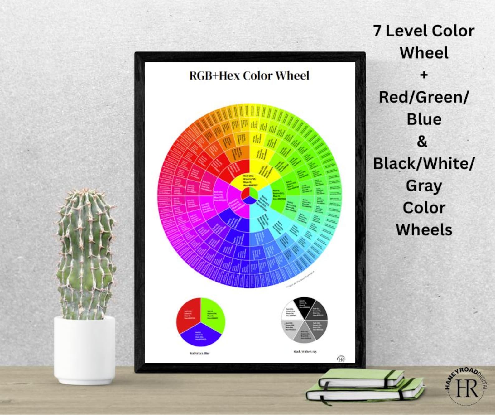 Rgb+hex Color Wheel — PDF, PNG, Jpg, Svg Bundle (instant Download) - Etsy