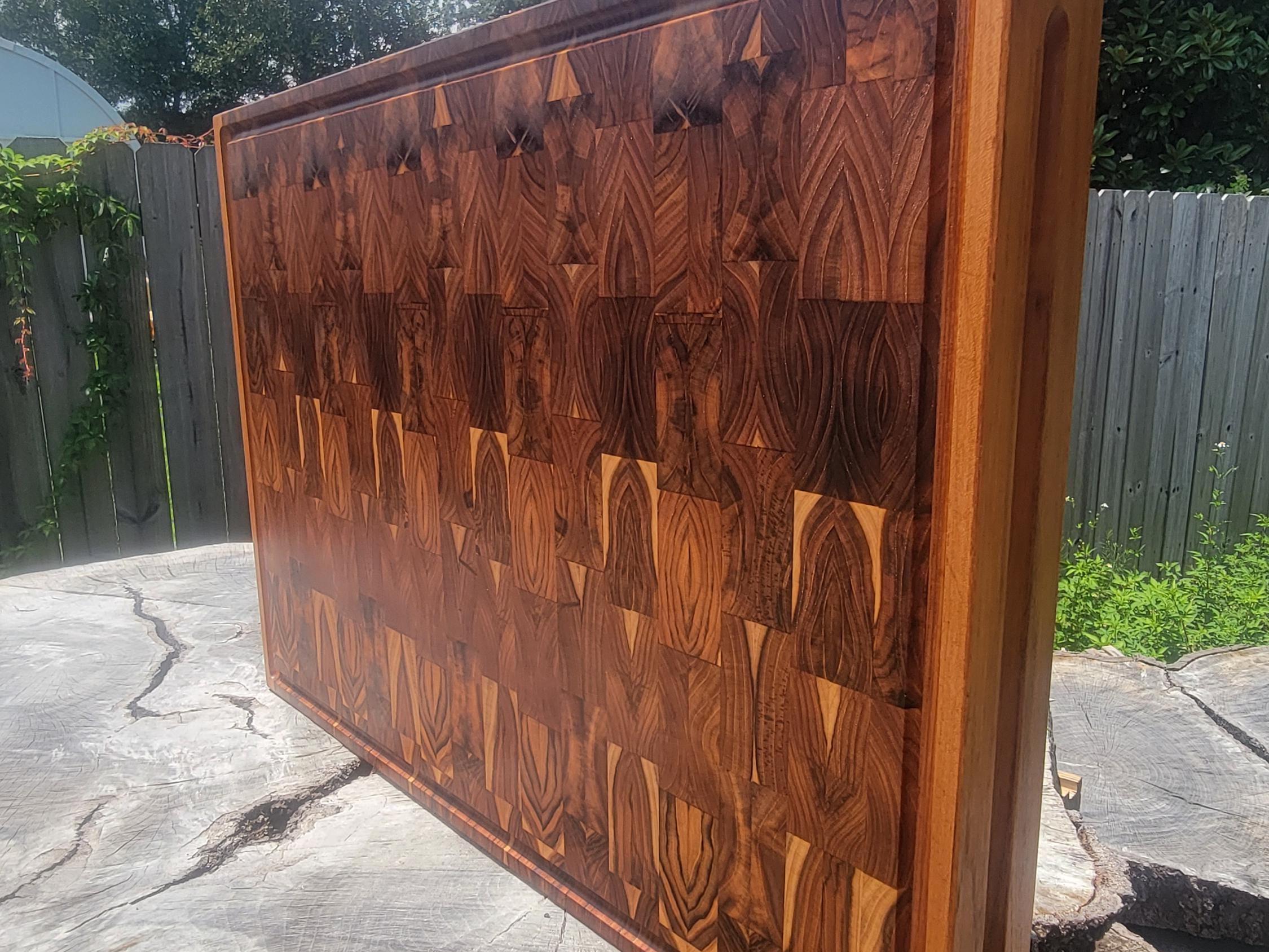 XXXL Teak End Grain Cutting Board: Brisket Board With Juice Groove - Etsy