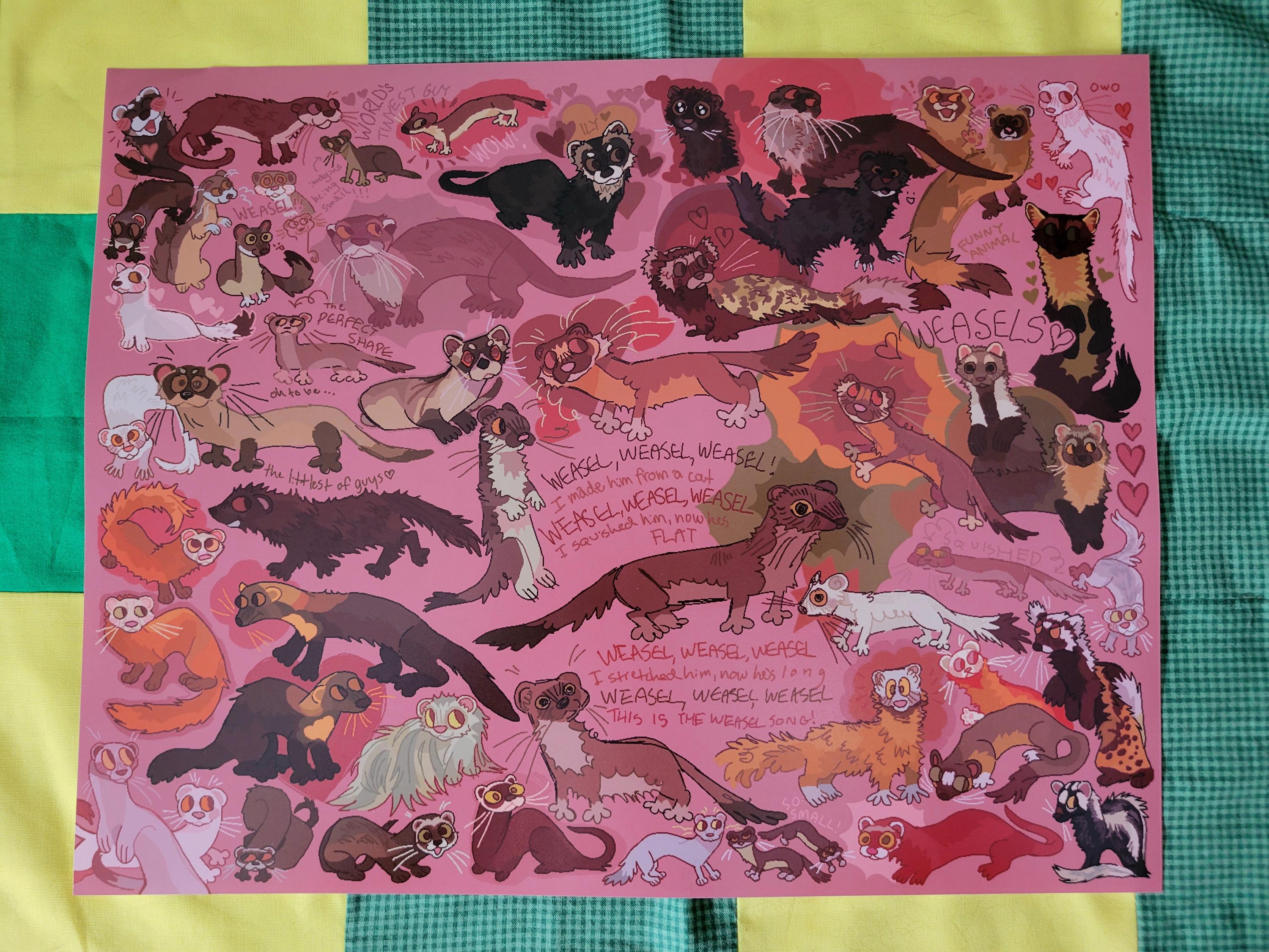 A Love Letter to Weasels - Print - Etsy