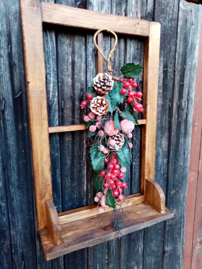 Old Wooden Window Frame With Shelf Vintage Widow Frame - Etsy