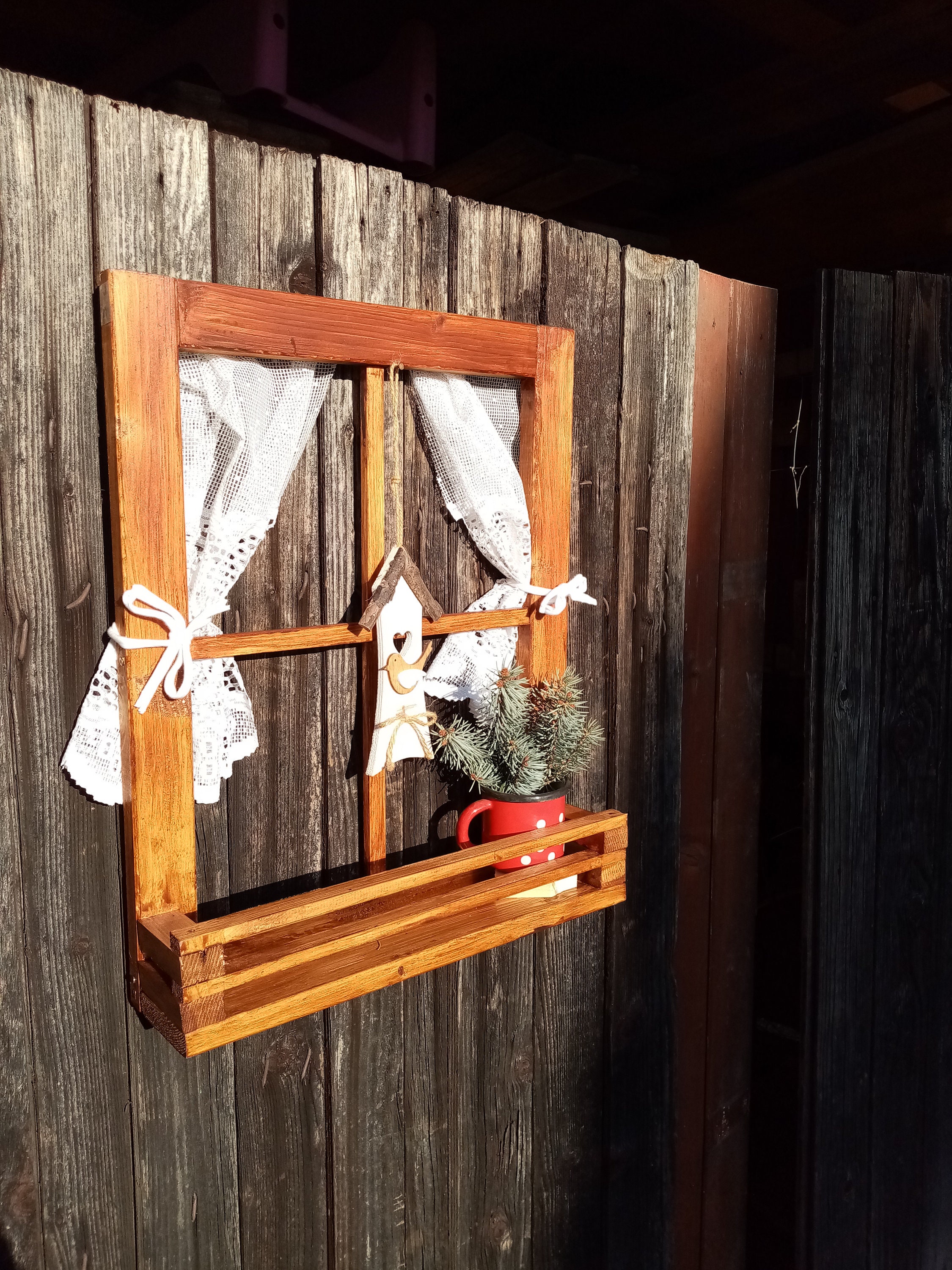 Decorative Window Box Shelves Whimsical Wood Wall Shelf Cottagecore ...