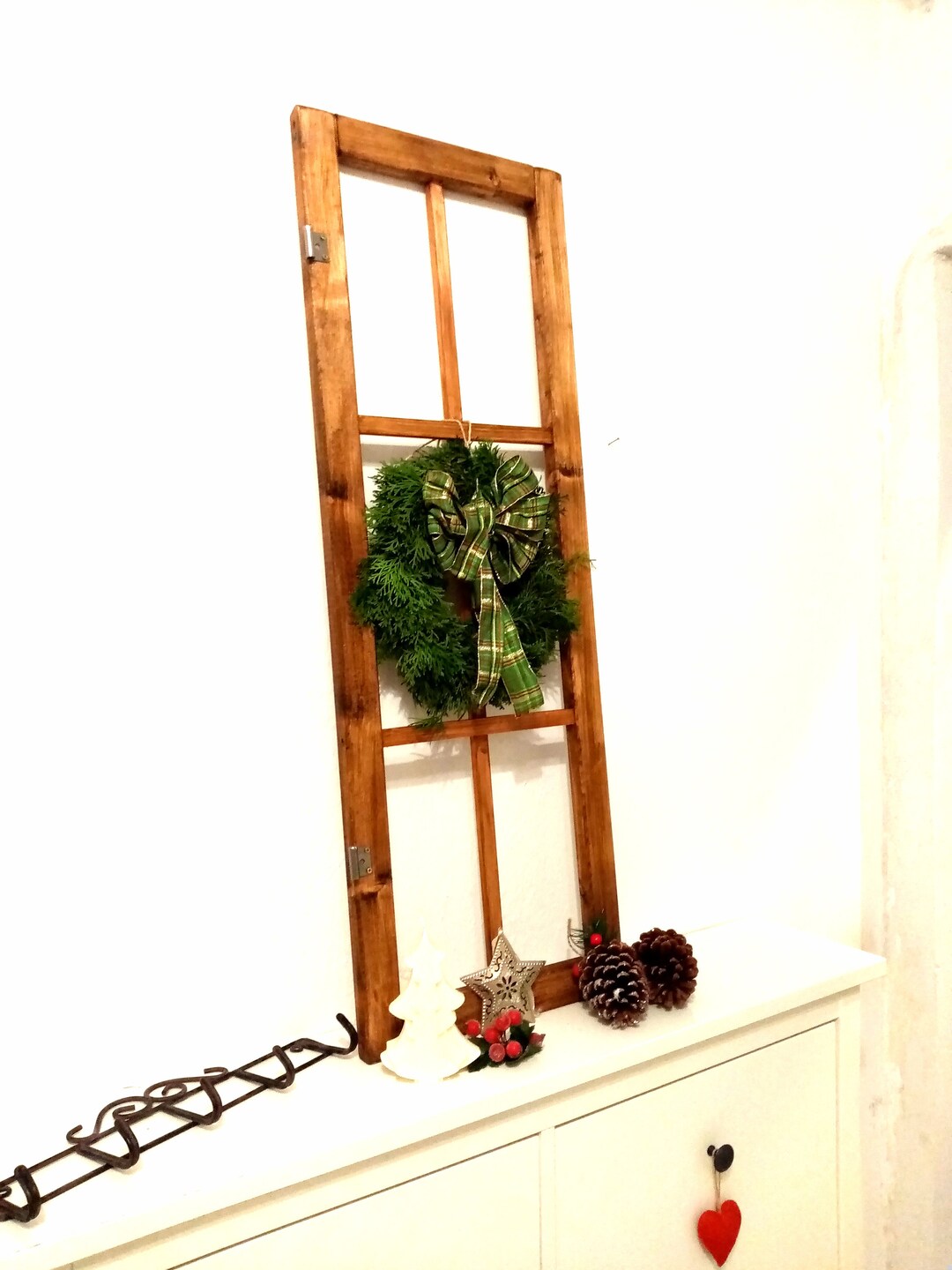 Decorative 6 Pane Window Frame,wooden Window Frame, Vintage Window ...