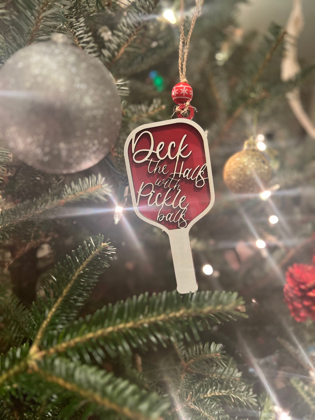 Pickleball Christmas Ornament - Etsy
