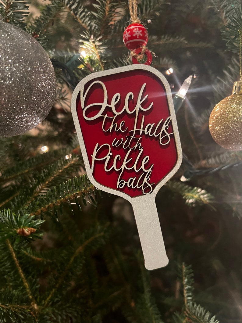 Pickleball Christmas Ornament - Etsy