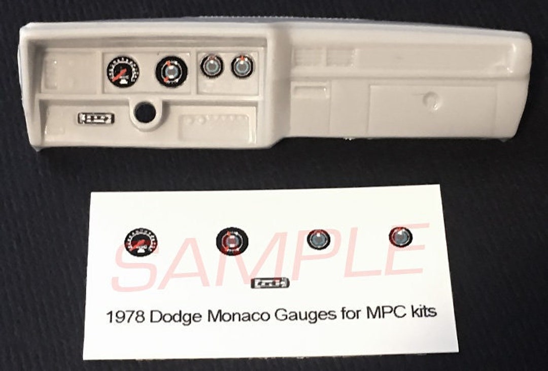 1978 Dodge Monaco Gauge Faces-1/25 Scale AMT & MPC- CA Highway Patrol ...