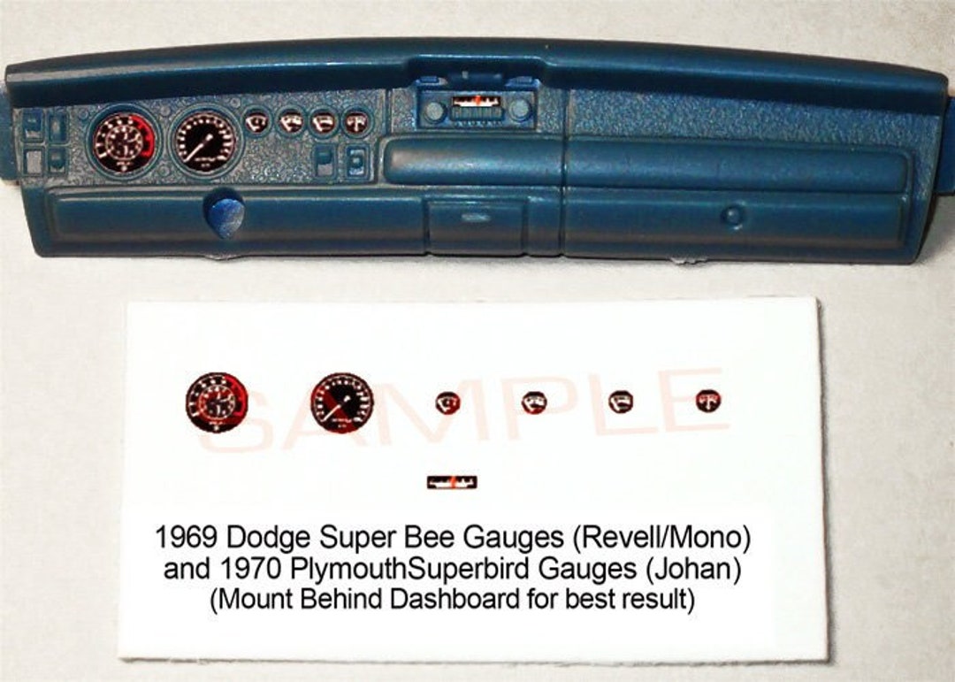 1969 Dodge Super Bee 1/24 REVELL MONO or JOHAN 1970 Superbird Gauge ...
