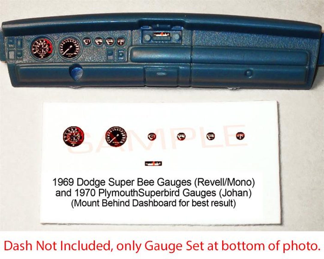 1969 Dodge Super Bee 1/24 REVELL MONO or JOHAN 1970 Superbird Gauge ...