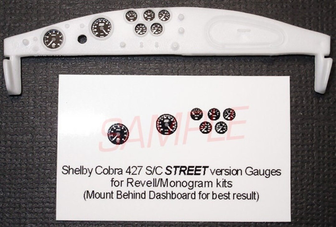 Shelby Cobra 427 S/C Street Version Gauge Faces for 1/24 REVELL ...