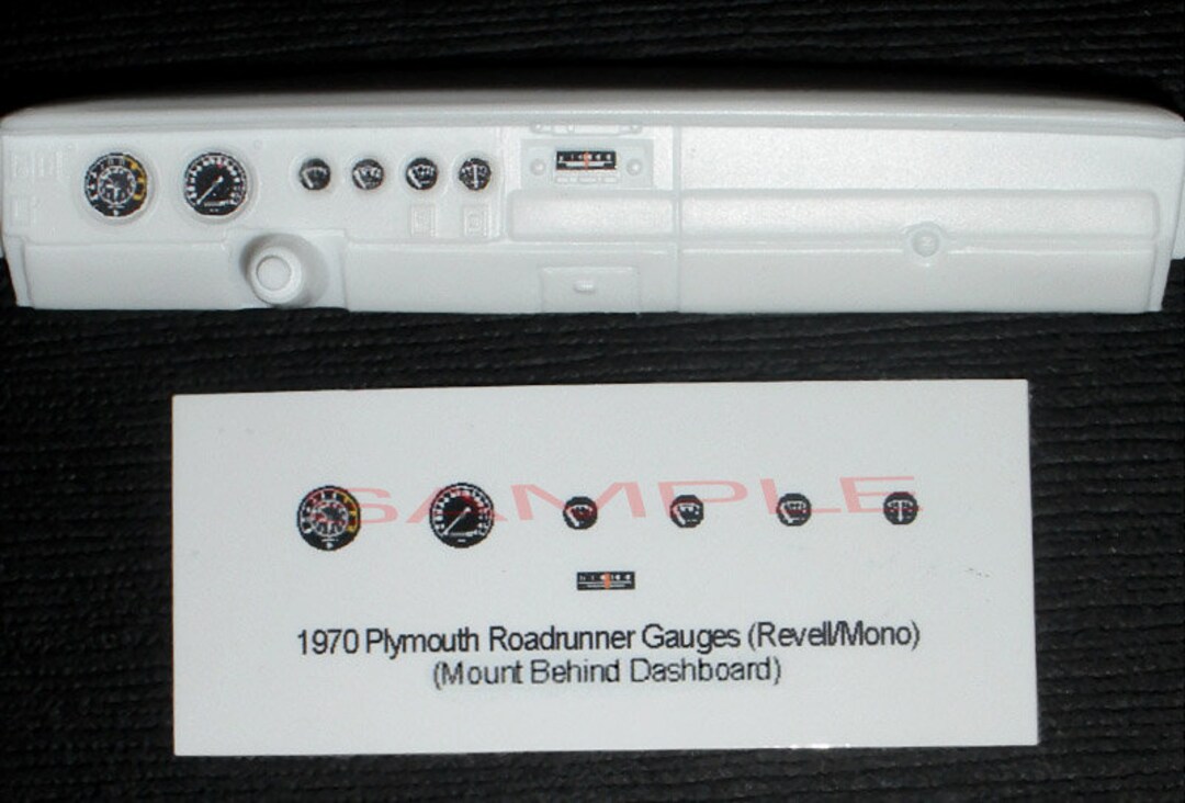 1970 Roadrunner and Superbird Gauge Faces — 1/24 Scale REVELL MONOGRAM ...