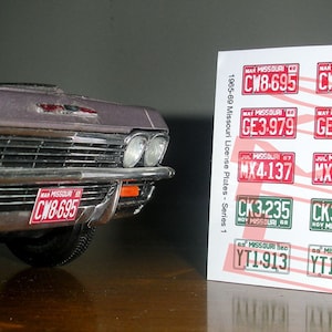 1965-1969 Missouri Mini License Plates for Model Cars 1/25 Scale - Etsy
