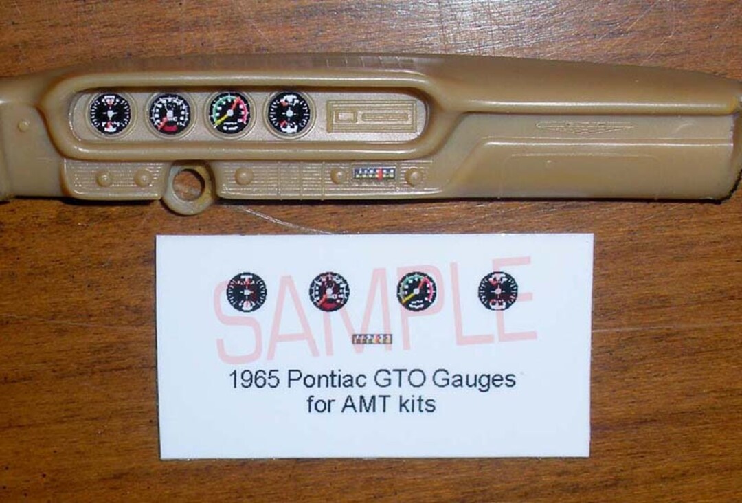 1965 Pontiac GTO Gauge Faces for 1/25 Scale AMT Model Car Kits - Etsy