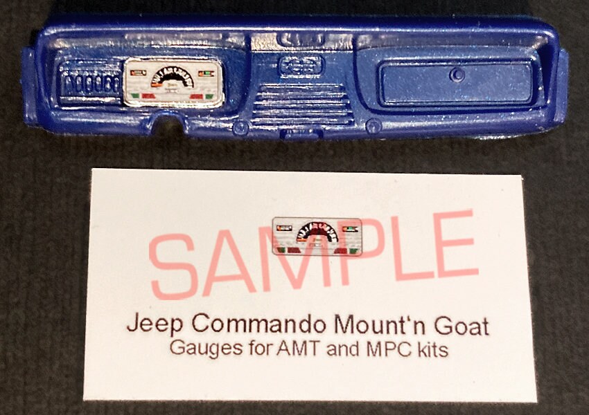 Jeep Commando Mount'n Goat Gauge Faces for 1/25 Scale MPC and AMT Model ...