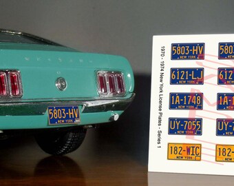Scale Model Car Assorted USA License Plates New York State Tags 1/18 1/ ...