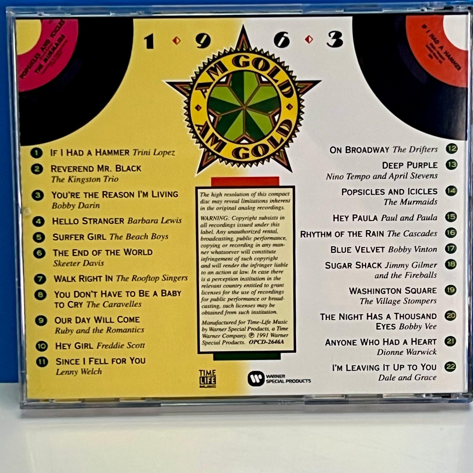 AM Gold 1963 Time Life CD Very Rare - Various Artist Oldies Compilation ...