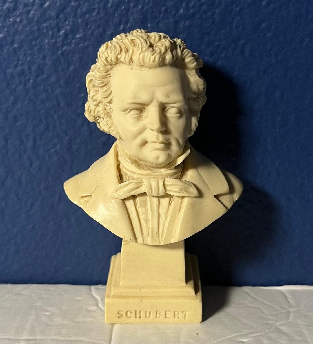 Vintage Schubert Bust Sculpture Composer Statue Made in Italy Classical ...