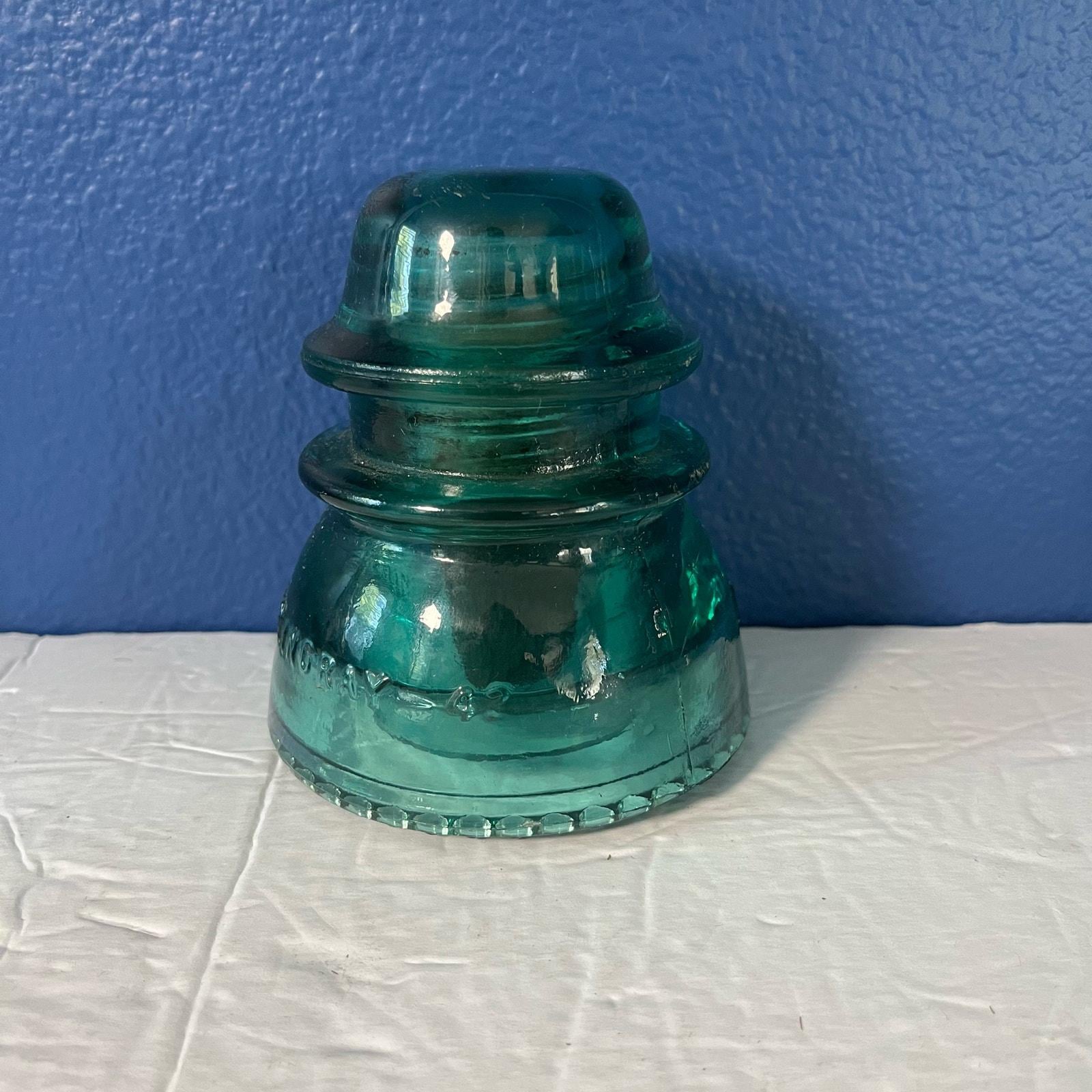 Hemingray Electrical Glass Insulator - 42 - Auga Blue - Heavy - Etsy