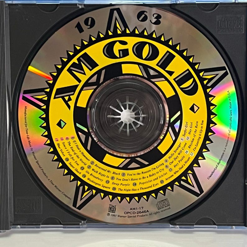 AM Gold 1963 Time Life CD Very Rare - Various Artist Oldies Compilation ...