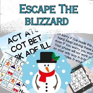 Escape the Blizzard Escape Room| Escape Room PDF| Escape Room Kit ...