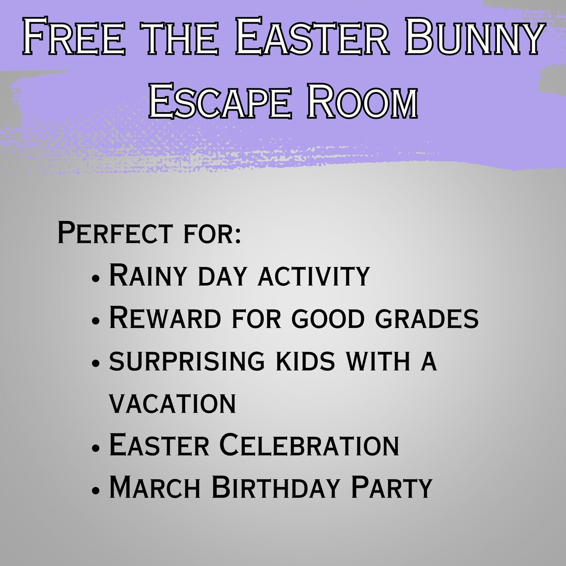 Free the Easter Bunny Escape Room Easter Egg Escape Room Escape Rooms ...