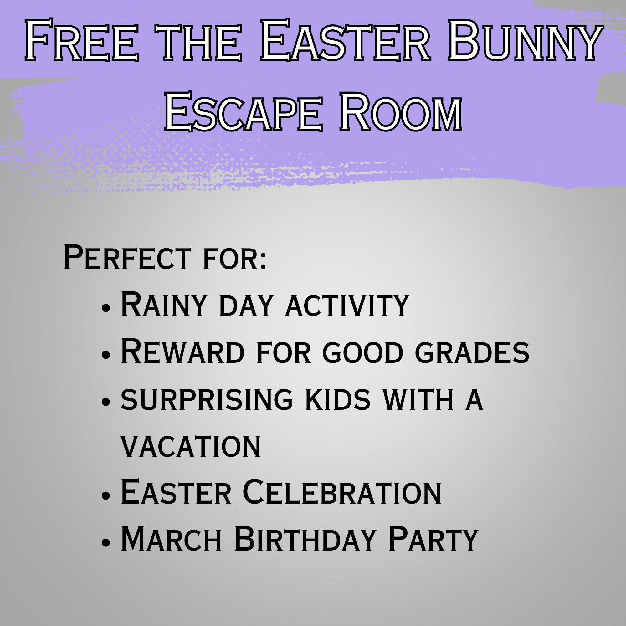 Free the Easter Bunny Escape Room Easter Egg Escape Room Escape Rooms ...