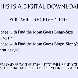 Find the Guest Bingo| Find the Mom Who Bingo| Mother's Day Bingo ...