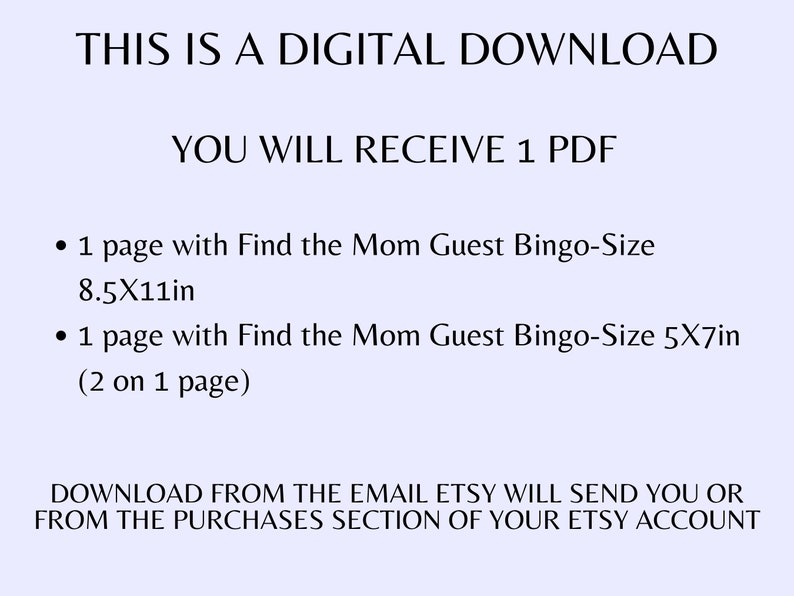 Find the Guest Bingo| Find the Mom Who Bingo| Mother's Day Bingo ...