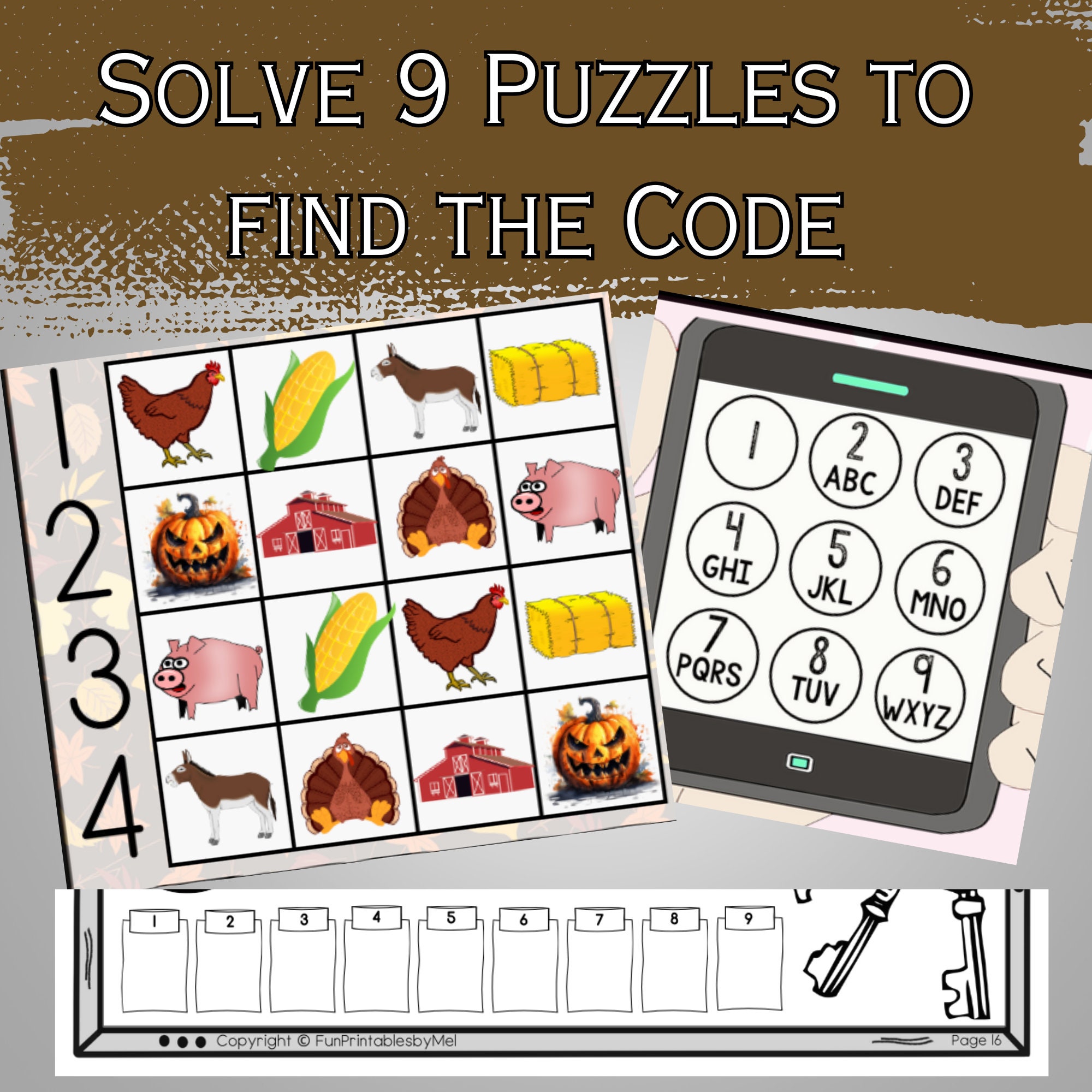 Thanksgiving Escape Room| Kids Escape Room Fall| Save the Turkey Escape ...